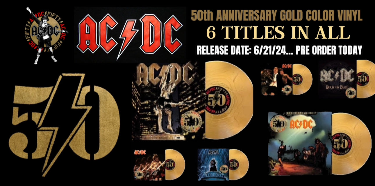 Pre-Order - AC/DC - Gold 50th Anniversary Vinyl Limited Edition – Provo's Vintage Groove